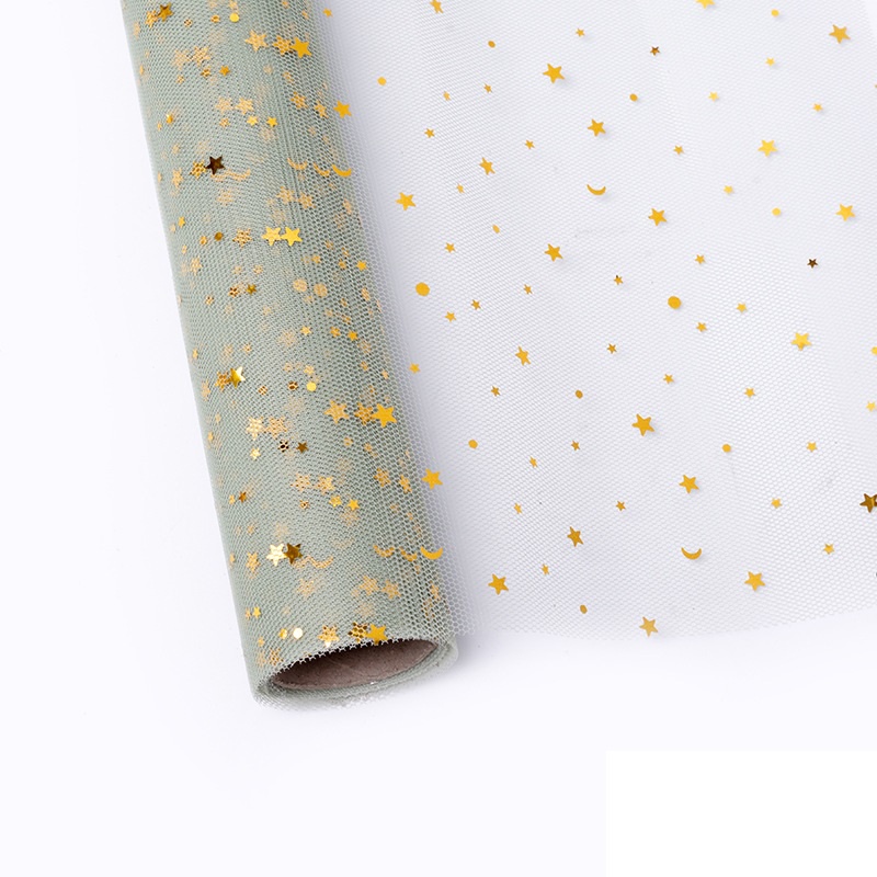 Jual MS2 STAR Kertas Buket Jaring Roll Motif Bintang Bulan/Flower ...