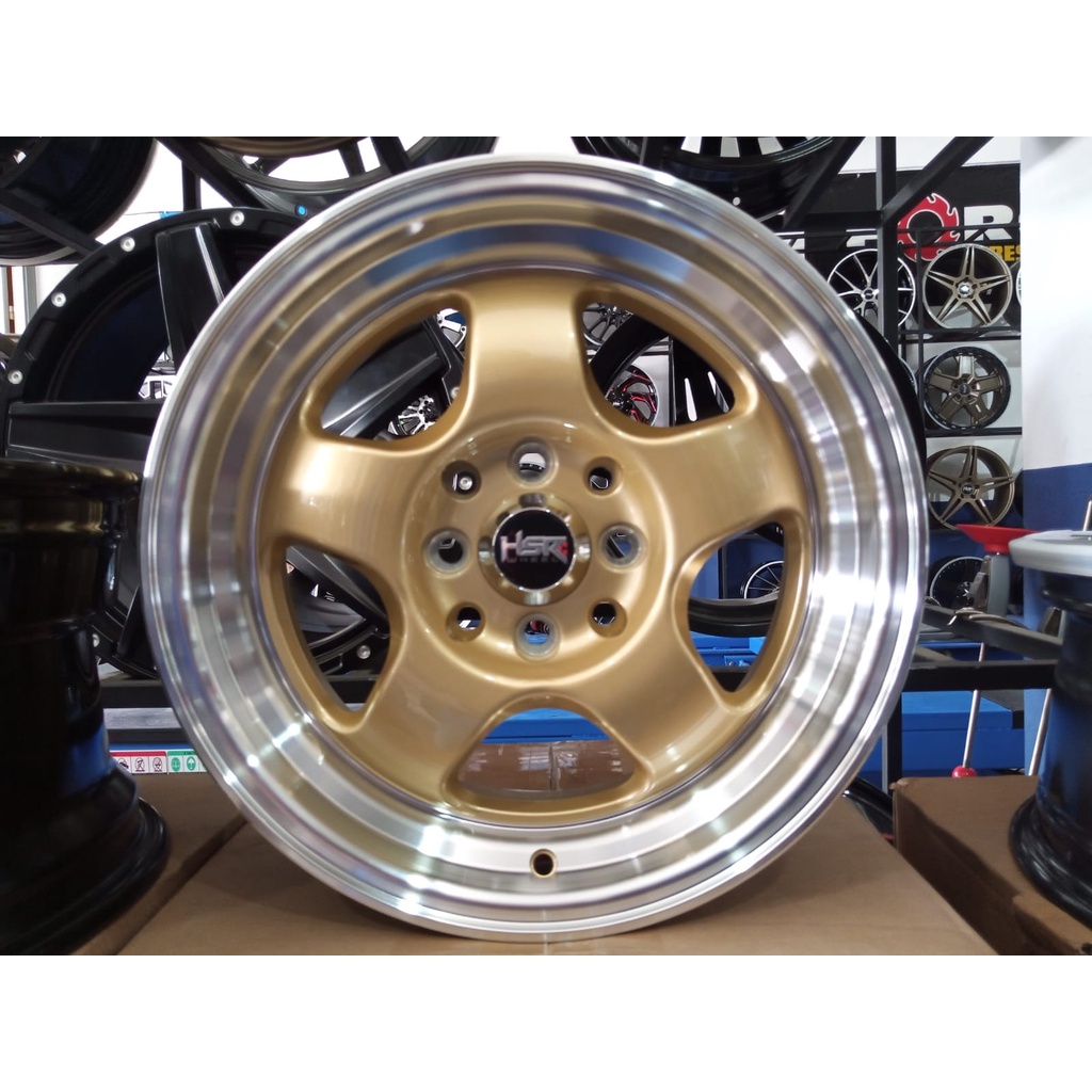 Jual Velg Mobil Racing Ring 15 Buat Avanza Xenia Brio Calya dll HSR BRISKET JD5290 Warna Gold ...