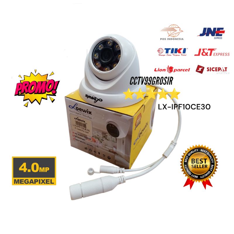 Jual IP Camera Loewix LX-IPF10CE30 POE Asli 4MP CCTV Indoor Onvif NVR ...