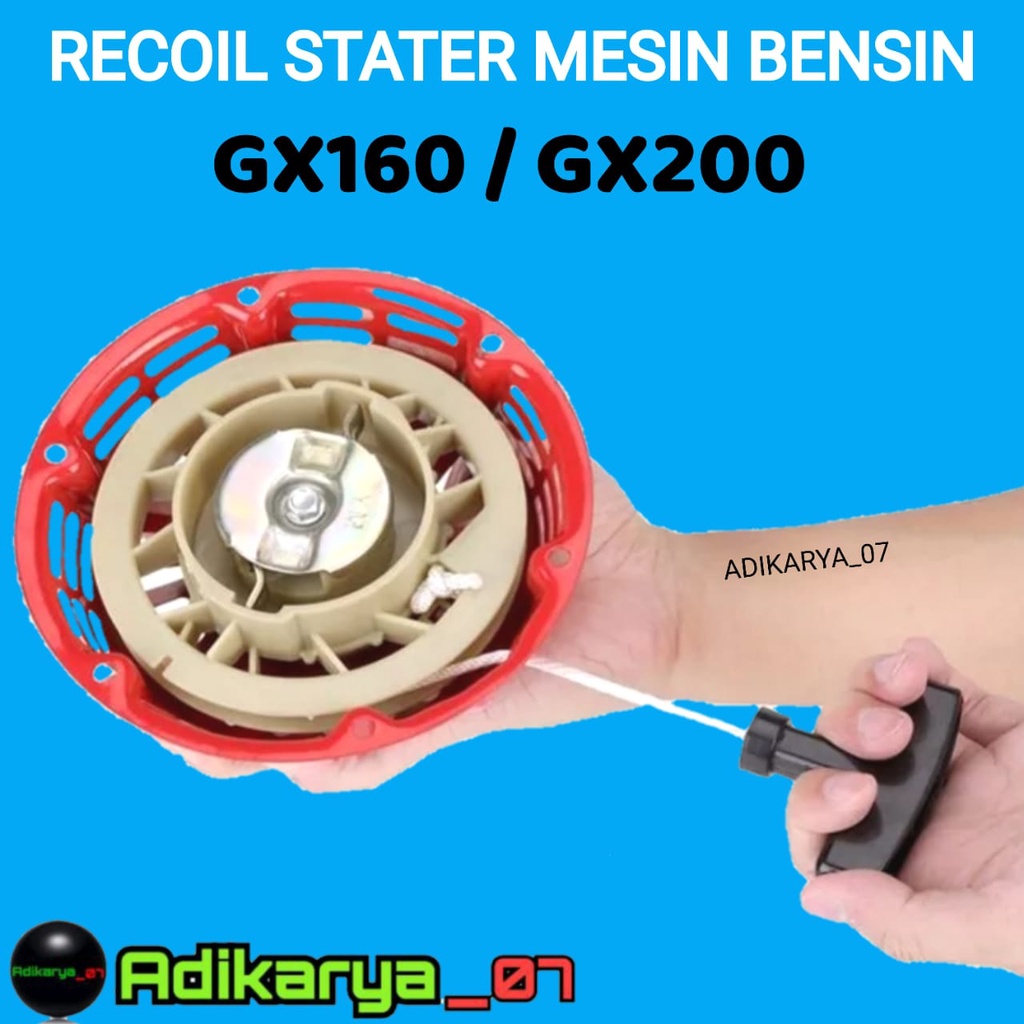 Jual Recoil stater starter GX160 GX200 tarikan engkol mesin GX160 recoil stater mesin gx 160 ...