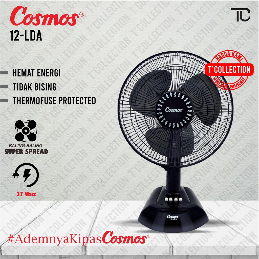 Jual Kipas Angin Meja Cosmos 12"Inch 12-LDA 12-DAR 12-DSE Desk Fan Original | Shopee Indonesia