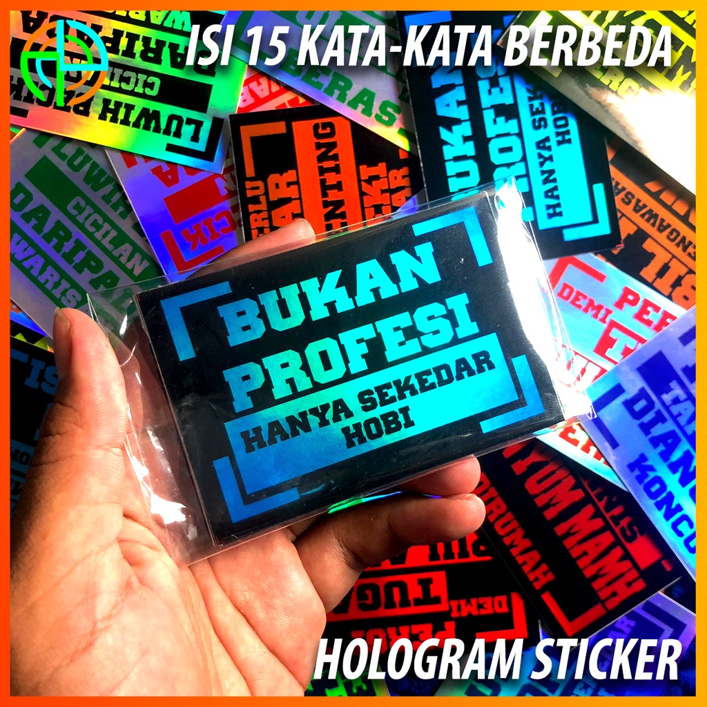 Jual 15 Stiker Set Kata Kata Bijak Hologram Anti Air Sticker Aksesoris ...