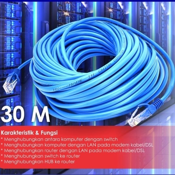 Jual Kabel data Lan Utp Cat 5E 30 meter | Shopee Indonesia