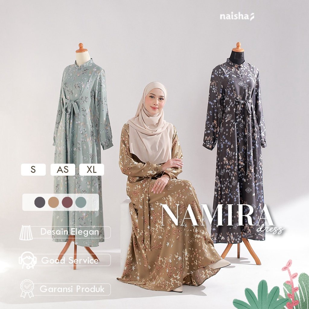 Jual Naisha Official / Namira Dress / Dress Mewah / Dress Silk Motif | Shopee Indonesia