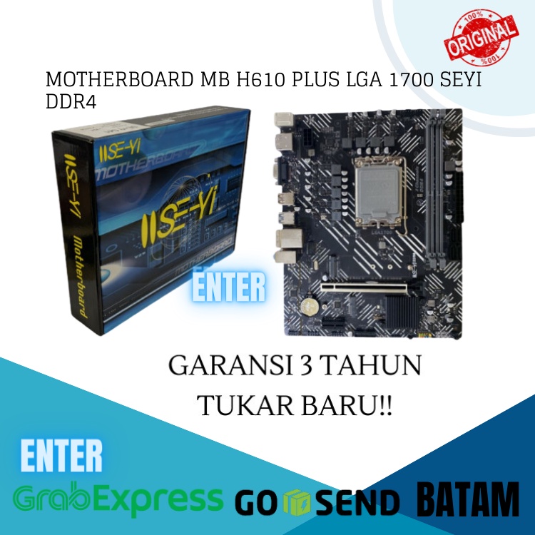 Jual MOTHERBOARD MB H610 PLUS LGA 1700 SEYI DDR4 | Shopee Indonesia
