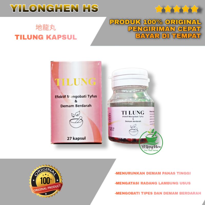 Jual Tilung Kapsul Ekstrak Cacing Tanah Ti Lung Obat Demam Tipes Wang ...