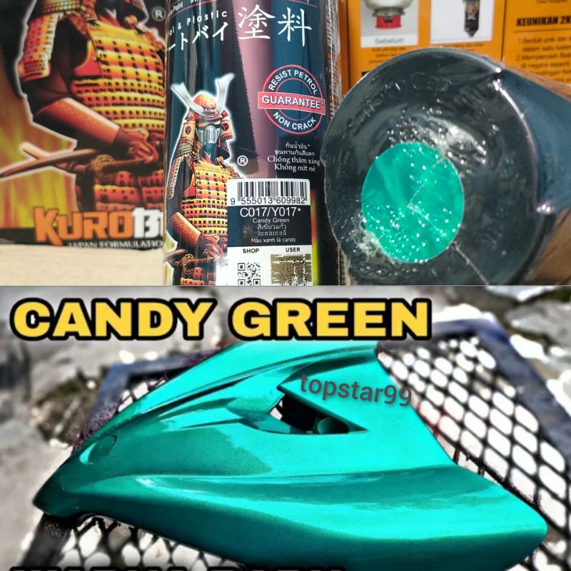 Jual Pilok Pilox Cat Samurai Candy Green Y017 017 400ml Candy Hijau Cat ...