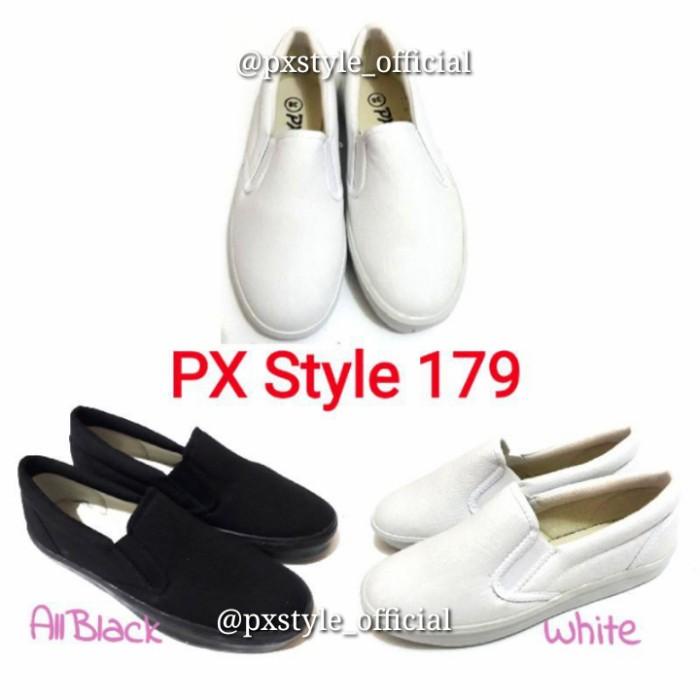 Jual Sepatu Kanvas PX Style 179/Sepatu Pabrik Dewasa/Slip On Shoes ...