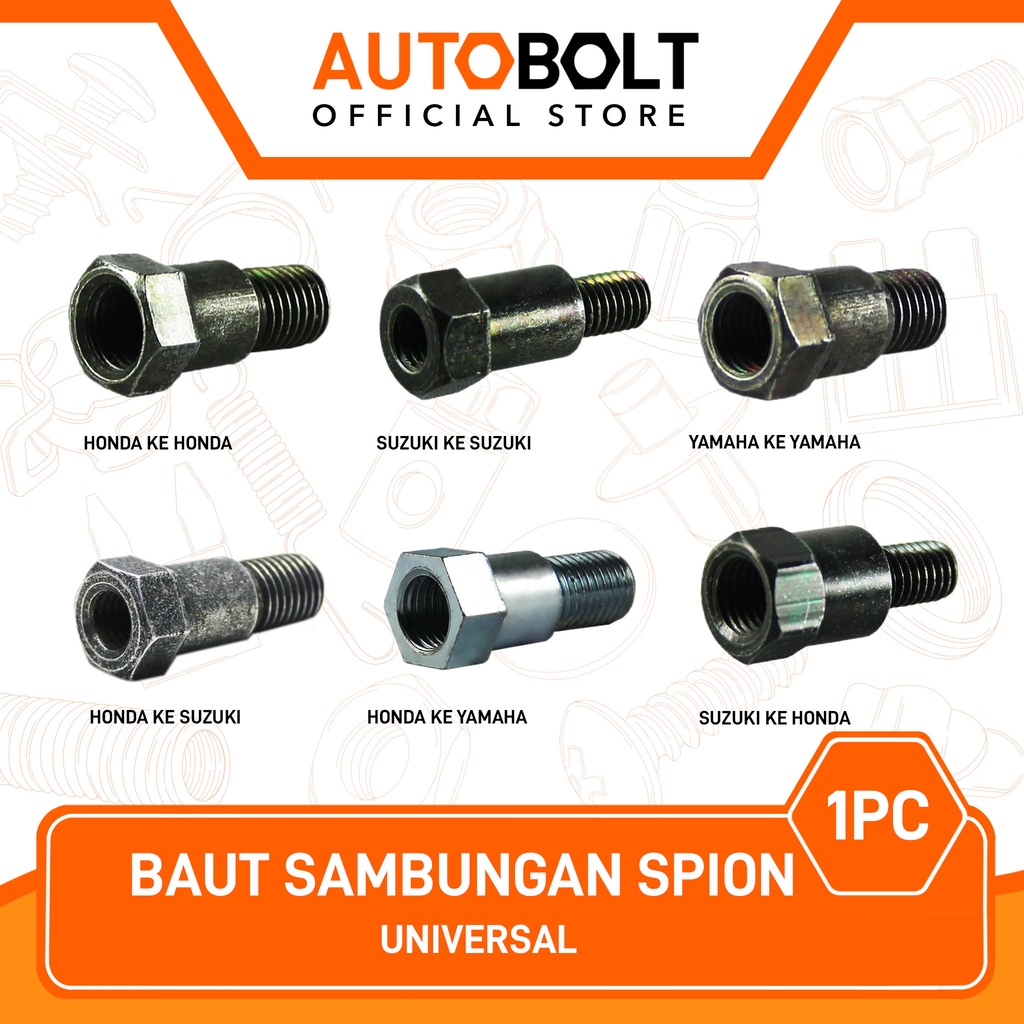 Jual Baut-Baud Sambungan Spion Baut 12-14 M10-M8 Drat Kiri Drat Kanan ...