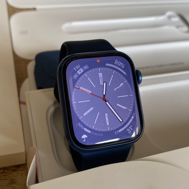 Jual iBox Apple Watch Series 7 45mm Blue Feb 2023 Fullset Original ...