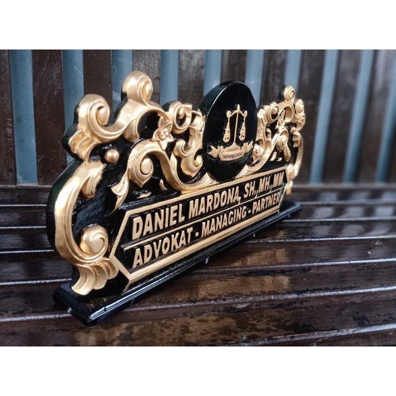Jual PAPAN NAMA + PAPAN NAMA MEJA UKIR / PAPAN NAMA MEJA KANTOR / PAPAN ...