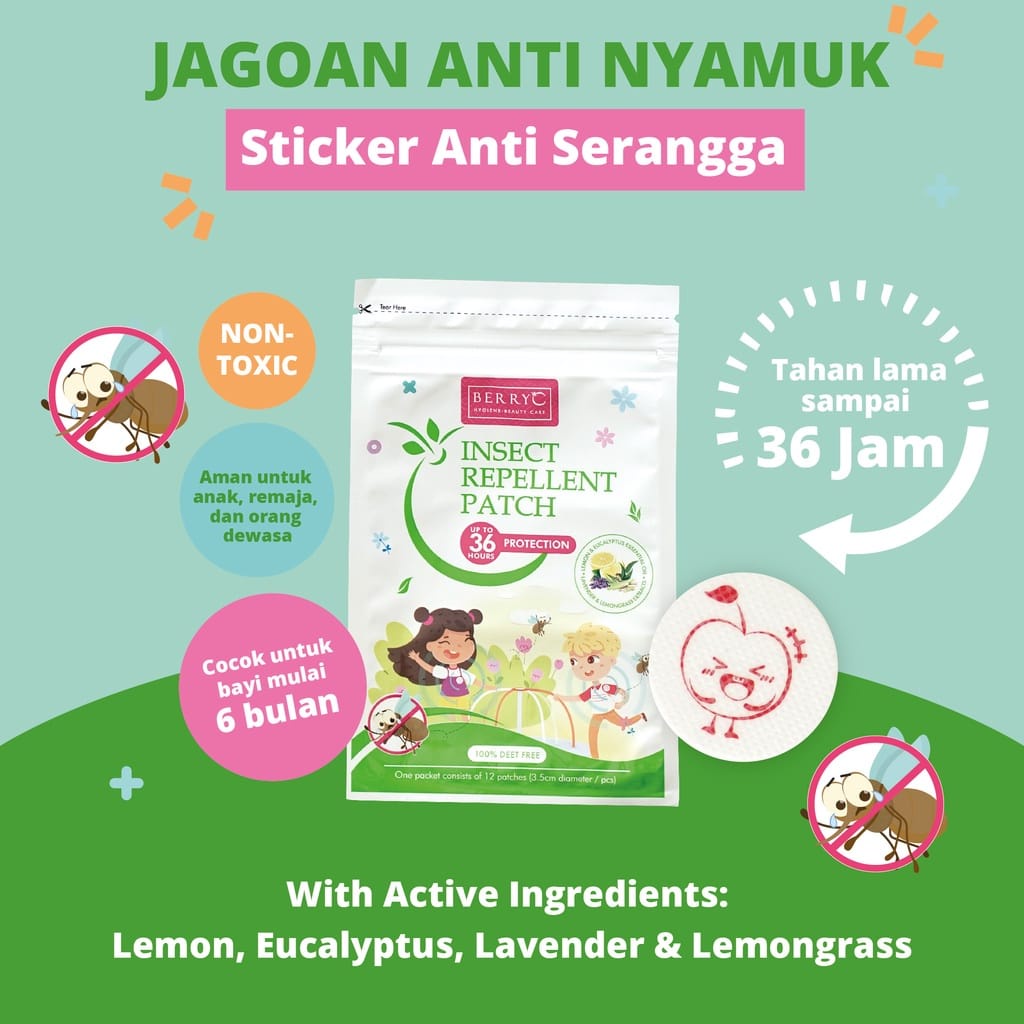Jual BERRY C INSECT REPELLENT PATCH 12Patch | Shopee Indonesia