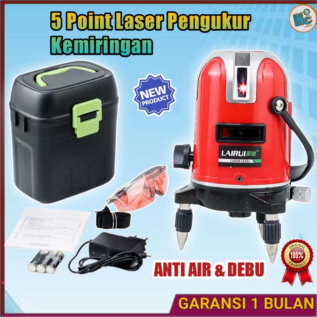 Jual PROMO LARUI Alat ukur laser Mesin Self Leveling 5 Point Laser ...