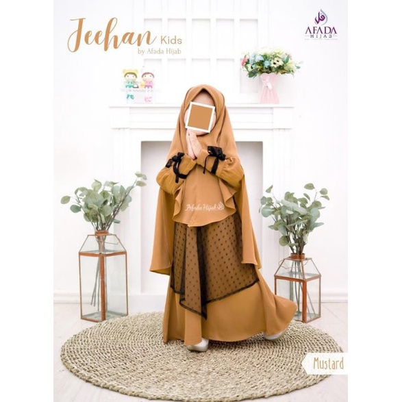 Jual [Ready] Afada Hijab_Jeehan Kids Set Gamis Dress Anak Cantik Syari ...