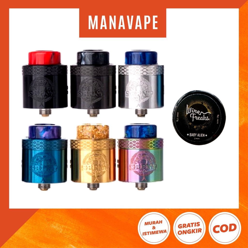 Jual WOTOFO SRPNT RDA 24mm AUTHENTIC + WIRE FREAKS BABY ALIEN CLAPTON ...