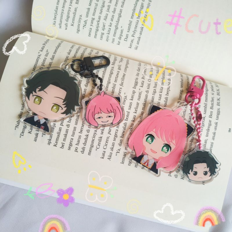 Jual SPY X FAMILY Acrylic Keychain Anya Forger Damian Desmond DamiAnya ...