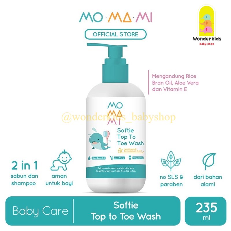 Jual MoMaMi Softie Top To Toe Wash 235 ml || Sabun Shampoo Bayi ...