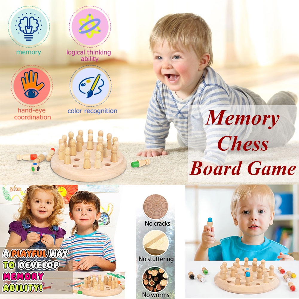 Jual Board Game Mainan Edukasi Anak Memory Match Color Stick Mainan ...
