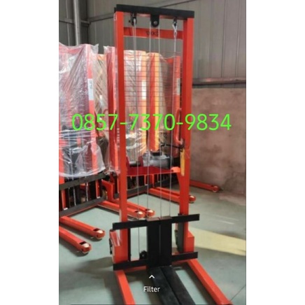 Jual Electric Elektrik Hand Stacker Hand Lift Hand Forklift 1 Ton x 3 ...