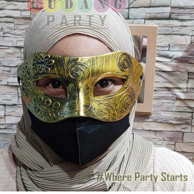 Jual Serbuuu Topeng Rome Gold/Topeng Venetian/Topeng Pesta/Topeng Half ...