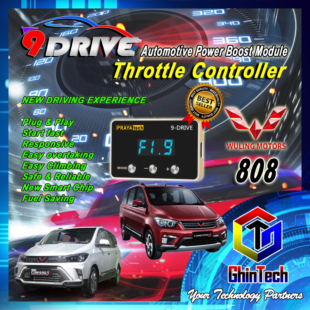Jual 9 DRIVE 808 THROTTLE CONTROLLER PIGGYBACK WULING 808 REMAP ECU ...