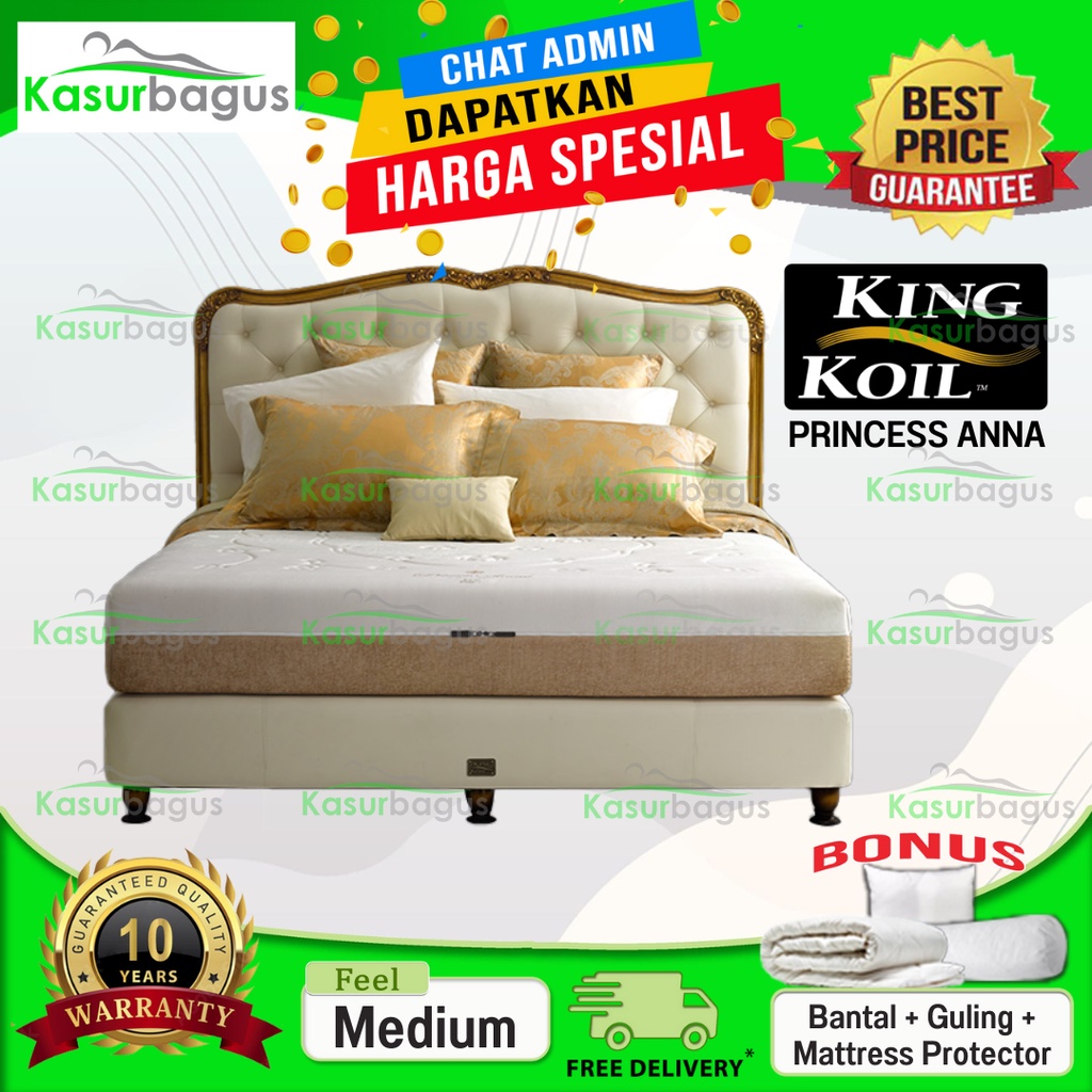 Jual King Koil Kasur Full Latex New Princess Anna - Full Set 160 180 200 | Shopee Indonesia