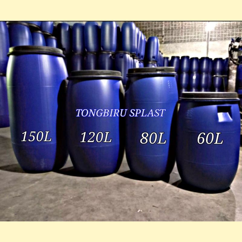Jual Tong/ Tempat Sampah Biru 60L/ Tong 60L/ Tong Air Biru/ Tong ...