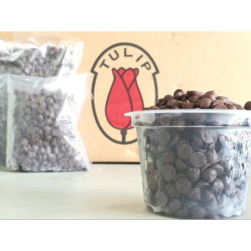 Jual Tulip Chocochips 100Gr, 250Gr / Tulip Chip Compound / Tulip Coklat ...