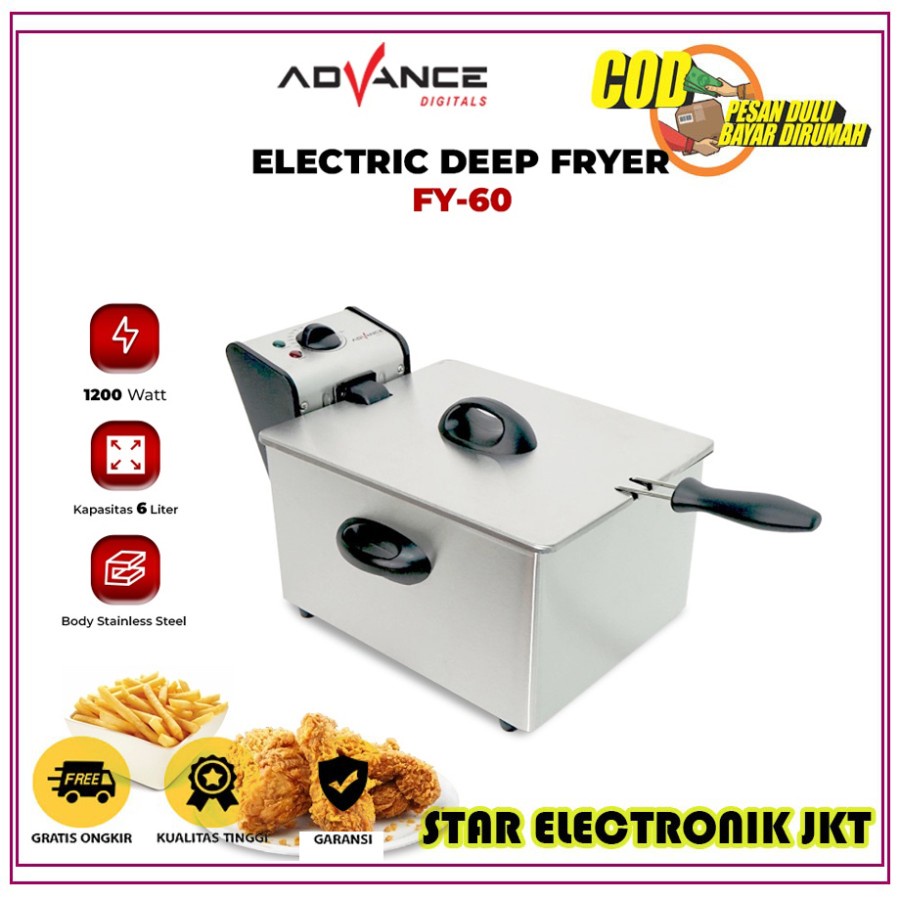 Jual ADVANCE FY-60 Electric Deep Fryer Menggoreng dengan Listrik 6 ...