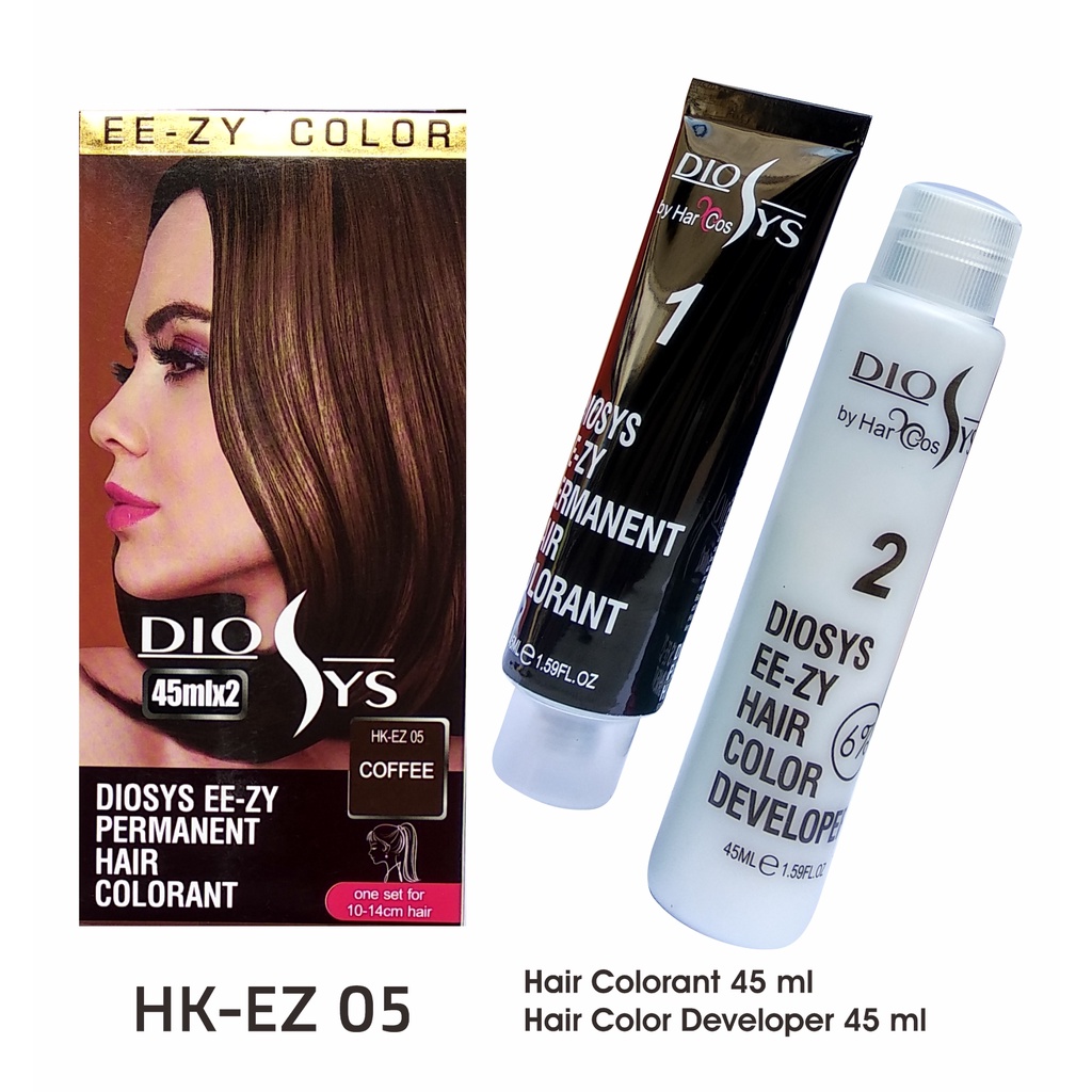 Jual DIOSYS EE-ZY PERMANENT HAIR COLORANT HK-EZ 05 COFFEE 2X45ML ...