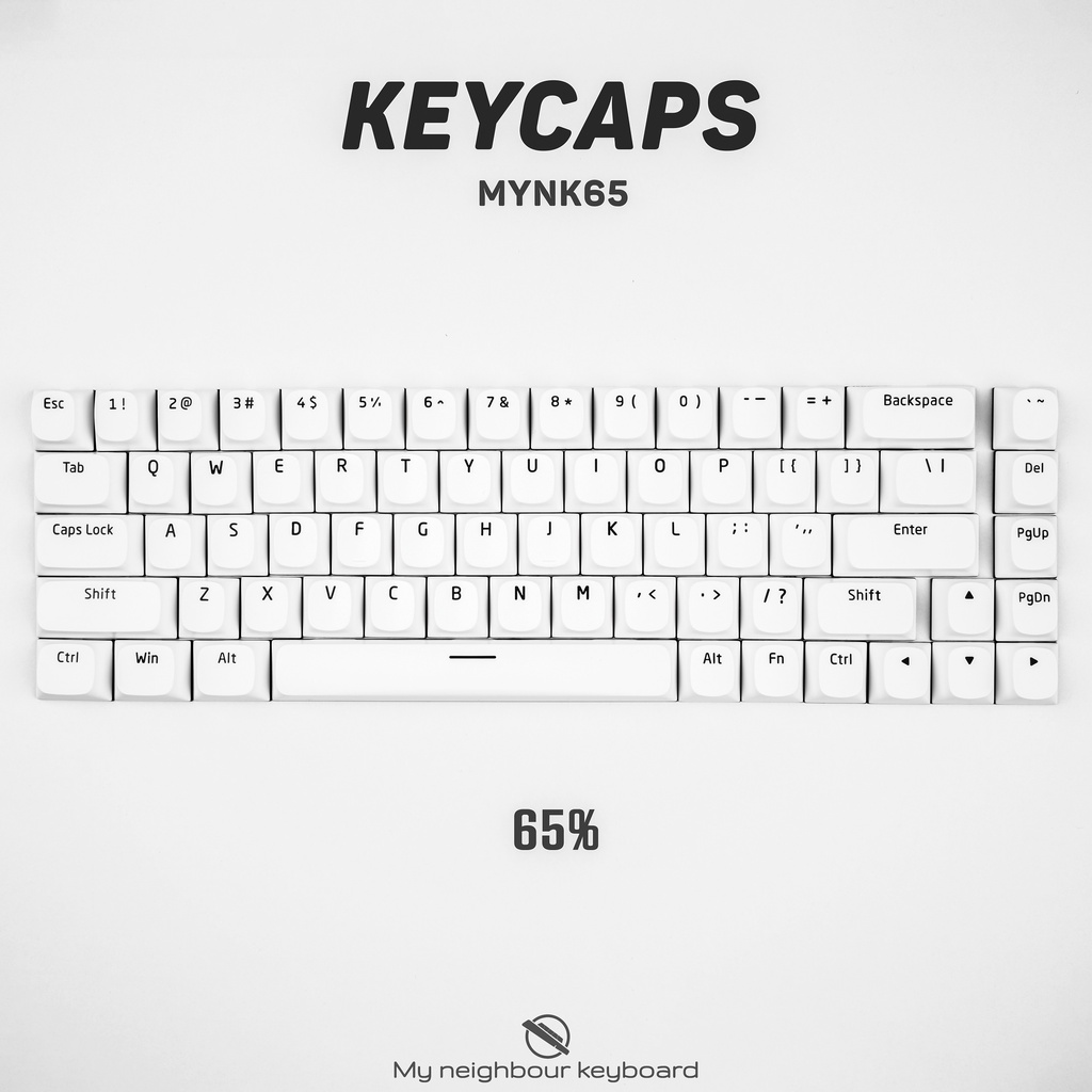 Jual MYNK White Keycaps Set for 65% Layout - OSA PBT Doubleshot ...