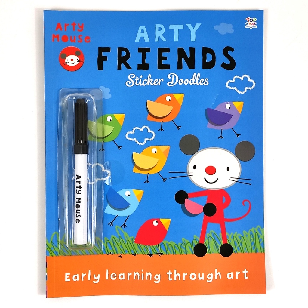 Jual ORIGINAL Arty Friends Sticker Doodles - Leon Books / activity book ...