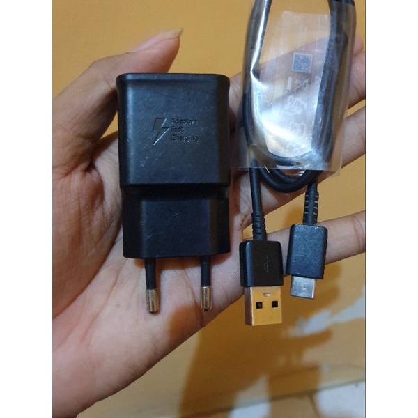 Jual charger original copotan hp samsung fast charging ukir hitam(type ...