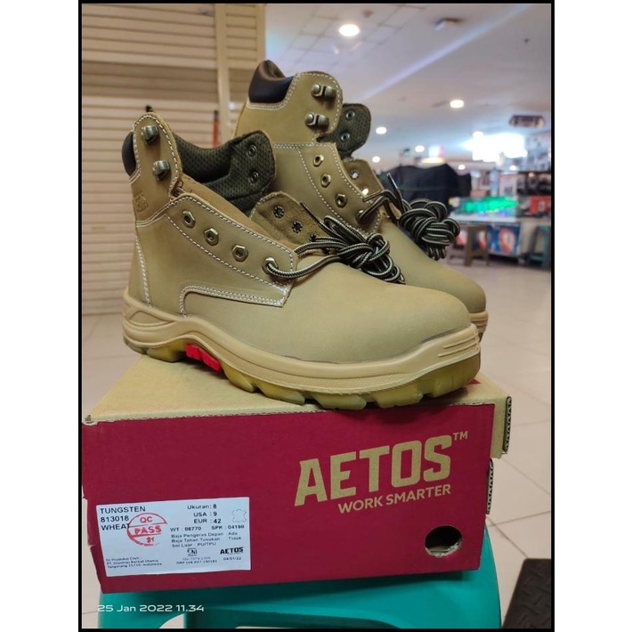 Jual Promo Sepatu Safety / Safety Shoes Aetos Model Tungsten Wheat ...