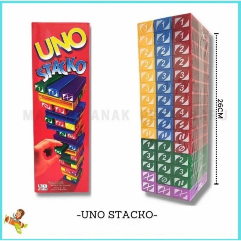 Jual Mainan Anak Balok Kartu Susun Plastik Quno Stacko Kartu | Shopee ...