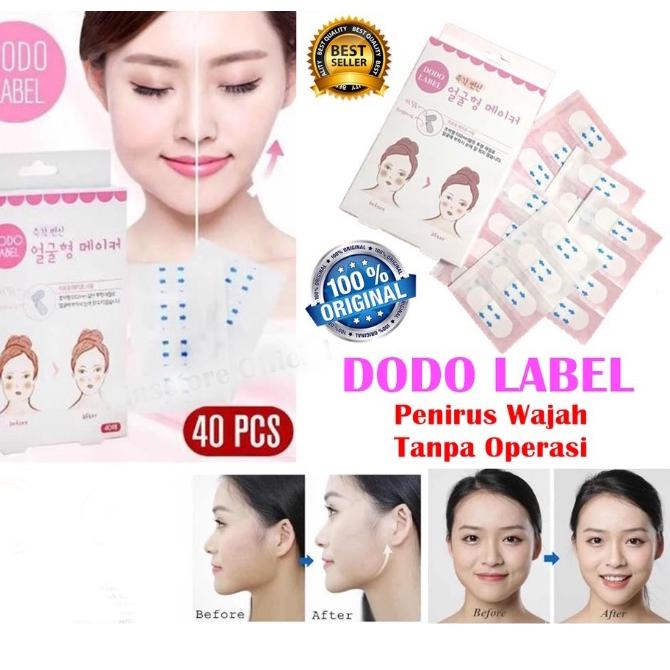 Jual Dear--40 pcs DODO LABEL face lift tape for V shape Label stiker Penirus wajah korea face ...