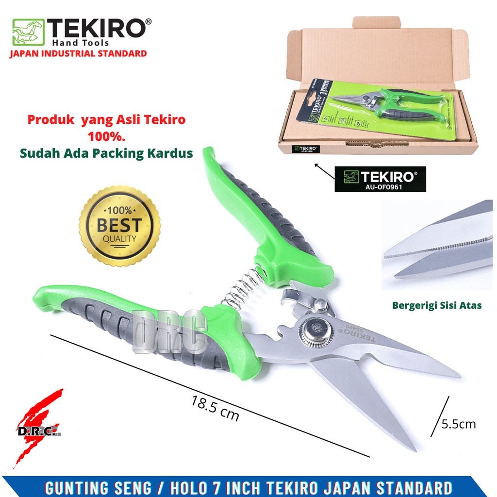 Jual Gunting Multifungsi 7 inch Tekiro Japan Gunting Seng Plat Holo Baja Ringan Serbaguna ...