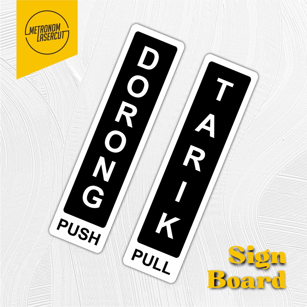 Jual DORONG TARIK SIGN BOARD LABEL AKRILIK | Shopee Indonesia