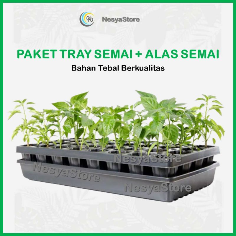 Jual Paket Tray Semai Potray Pot Semai dan Alas Tray 32 50 72 98 105 ...