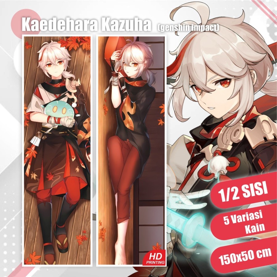 Jual Dakimakura Kazuha Genshin Impact 150x50 cm (Cover Only) | Shopee ...