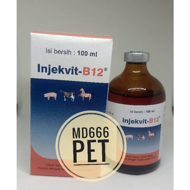 Jual Injekvit B12 100 Ml Vitamin Injeksi Kambing Sapi Anjing Babi ...