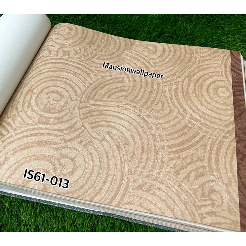 Jual Wallpaper Dinding Lingkaran Bulat Elegan Coklat Abu Gold Motif ...