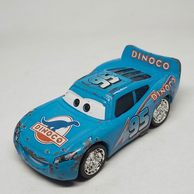 Jual disney pixar lightning mcqueen blue dinoco metal body loose ...