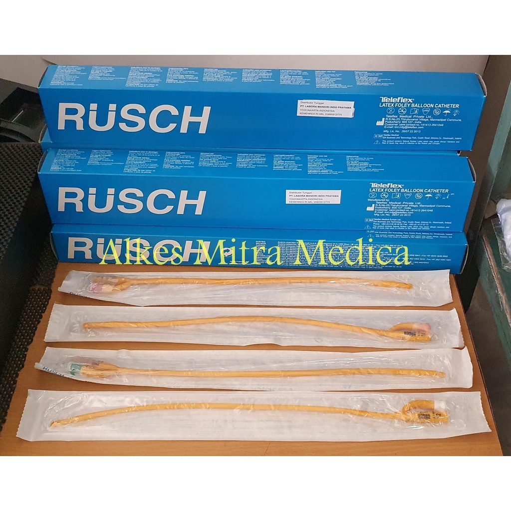 Jual Rusch 2 way foley catheter size 12, 14, 16 & 18 Box Isi 10 ...