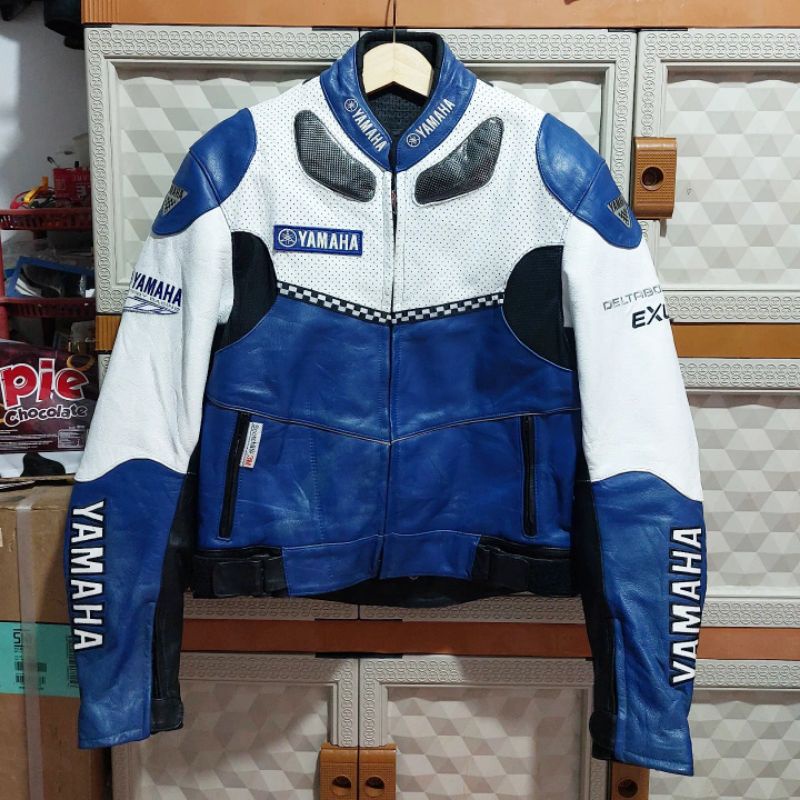 Jual Leather Jacket Racing Yamaha Original size L | Shopee Indonesia
