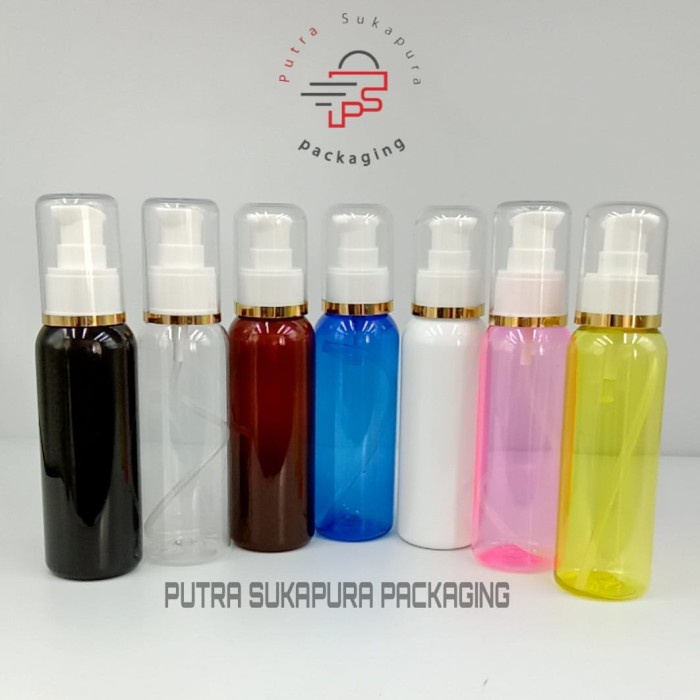 Jual Botol Treatment Pump 100Ml Varian Pet/ Treatment pump Fulcap List Gold | Shopee Indonesia
