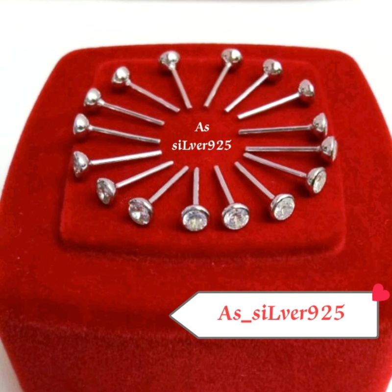 Jual GIWANG BAYI DAN ANAK PERAK MATA BURUNG ASLI SILVER 925 LAPIS MAS PUTIH -ANTING TUSUK BAYI ...