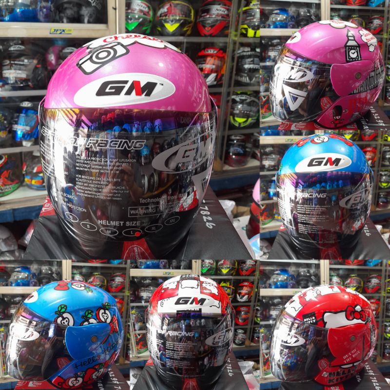 Jual HELM GM EVO HELLO KITTY DEWASA | Shopee Indonesia