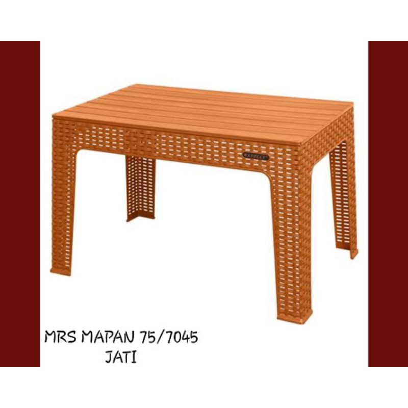 Jual meja plastik Napolly MRS mapan 75/7045 /meja teras/meja serbaguna ...