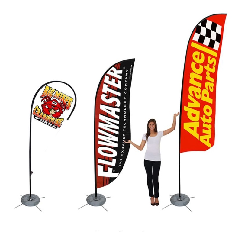 Jual Flag Banner Feather Flying Banner Event Stand Bendera Teardrop ...